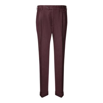 Dell'Oglio Homme, Pantalons, Brun, Taille: S Pantalon en Laine Bordeaux Aw23