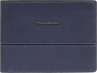 Piquadro Homme, Accessoires, Bleu, Taille: ONE Size Portefeuille Compact en Cuir