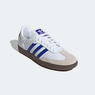 adidas Sneaker ADIDAS ORIGINALS SAMBA OG, Herren, Gr. 38,5, blau (cloud wei&szlig;, lucid blau, gum5), Leder, Synthetik, Schuhe Sneaker