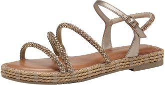 Tamaris Sandalette Damen Flach metallic,EU 41