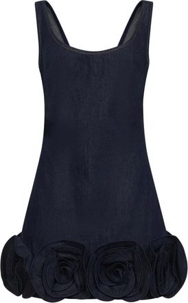 Self Portrait Femme, Robes, Bleu, Taille: 34 FR Mini-robe &agrave; fleurs 3D