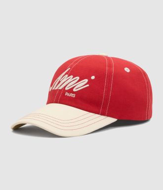 Ami Casquette Ami Bicolor Rouge Rubis Ivoire