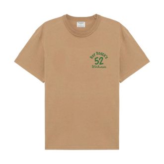 Roy Rogers Homme, Tops, Beige, Taille: L T-Shirt Jersey Botanics Dyed