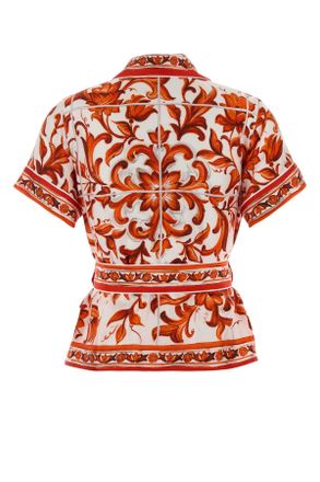 Dolce & Gabbana Maiolica Shirt - Orange