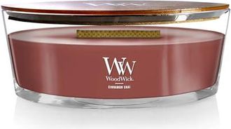 Woodwick Ellipse Bougie parfumée | Cannelle Chai | avec mèche crépitante | Durée de combustion : jusquà 50 heures