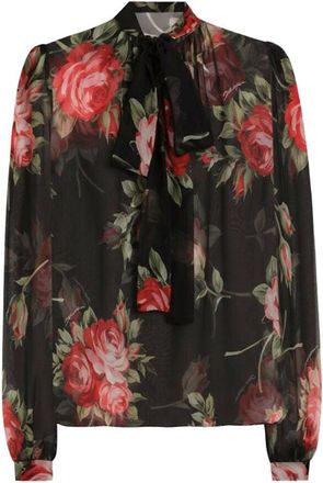 Dolce & Gabbana Damen Seidenbluse
