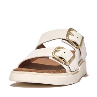 FitFlop Damen Gen-ff Buckle Two-bar Leather Slides Schiebe-Sandalen, weiß, 40 EU