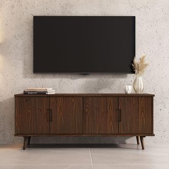 IDIMEX Tivoli Lowboard 150 cm aus Massivholz, Nussbaum Finish - TV Lowboard mit verstellbaren Einlegeb&ouml;den, Wohnzimmerm&ouml;bel, Wohnzimmer Sideboard, TV Schrank