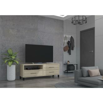 Furnix Furnix - TV-Schrank rosay Fernsehschrank mit Schubladen und Stellf&uuml;&szlig;e Eiche Sonoma