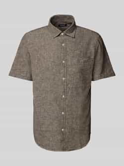 Mc Neal Regular Fit Freizeithemd aus Leinen-Baumwoll-Mix