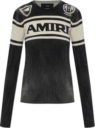 Amiri Femme, Pulls, Noir, Taille: 40 FR Pull en laine