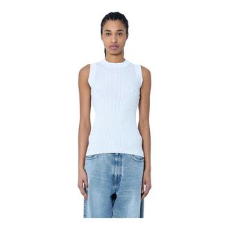 Sportmax Gestricktes Rib Tank Top - - Tops - Damen - Wei&szlig; - XS