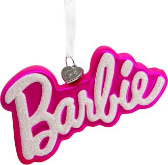 Hallmark Mattel Barbie Logo Weihnachtsschmuck, geblasenes Glas