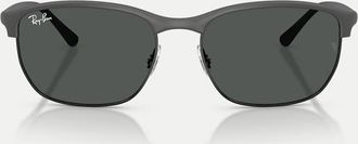Ray-Ban Rb4469 Liteforce - Eckige Sonnenbrille in Sandgrau mit grauen Gl&auml;sern