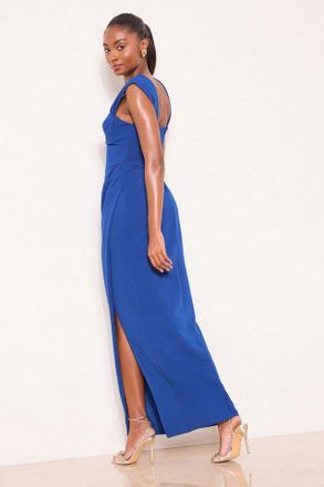 Lipsy Maxikleid Lipsy Kurz&auml;rmeliges, gerafftes Maxikleid, Regular (1-tlg)