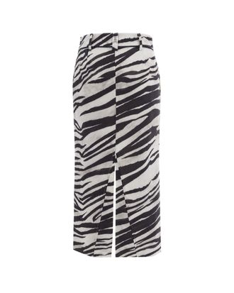 Patrizia Pepe Zebra Print Skirt - Black