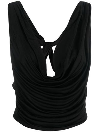 Gauge81 Drapiertes Juara Cropped-Top - Schwarz