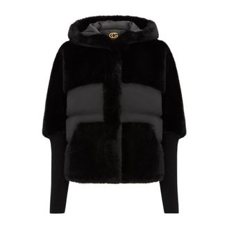 Cesare Gaspari Oversized Jacke aus Kunstpelz - - Jackets - Damen - Schwarzk - M