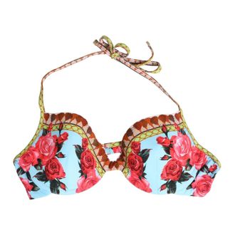 Dolce & Gabbana Femme, Maillots de bain, Multicolore, Taille: 42 FR Haut de bikini dos nu &agrave; imprim&eacute; floral