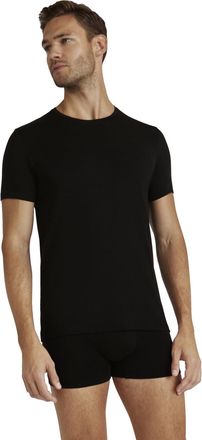 Falke Herren Unterwäsche Daily ClimaWool Crew Neck M S/s Ts Wolle Lyocell schnelltrocknend 1 Stück, Schwarz Black 3000, XL