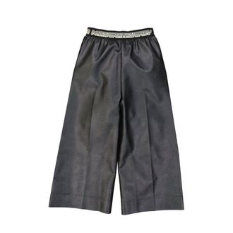 Stella McCartney Womens Black Leather Pants