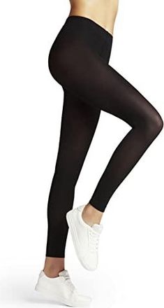 Falke Pure Matt 50 DEN W Le semi-opaques unis 1 paire, Leggings Femme, Noir Black 3009, M-L