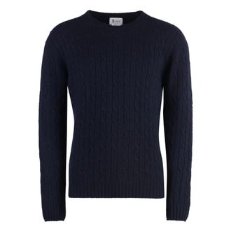 THE (ALPHABET) DER (Knit) Kaschmirpullover - - Knitwear - Herren - Blau - XL