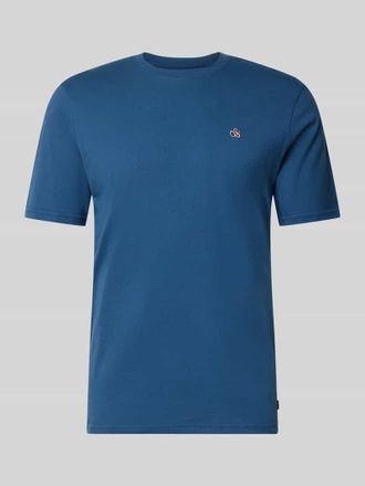 Scotch & Soda T-Shirt mit Label-Stitching und Rundhalsausschnitt