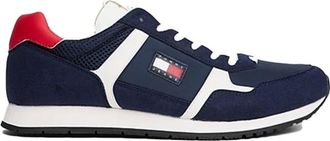 Tommy Jeans Homme, Chaussures, Bleu, Taille: 43 EU Baskets Plate Logo