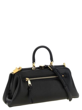 Dolce & Gabbana Nappa Leather Top Handle Bag - Black