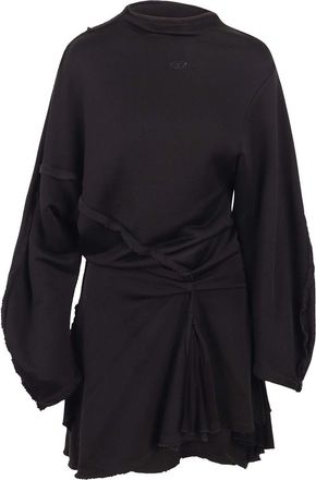 Diesel Robe Au Genou - Noir