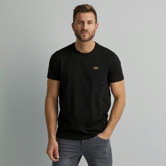 PME Legend T-Shirt PME LEGEND, Herren, Gr. XL (56/58), schwarz, Jersey, Obermaterial: 95% Baumwolle, 5% Elasthan, unifarben, normal normal, Rundhals, gerader Abs