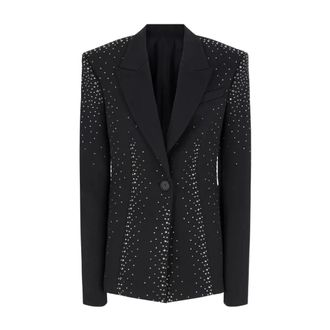 The Attico Schwarze Jacke mit Kristallen - - Jackets - Damen - Schwarzk - M