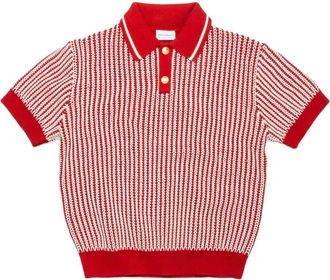 Drôle de Monsieur polo en maille à rayures - Rouge