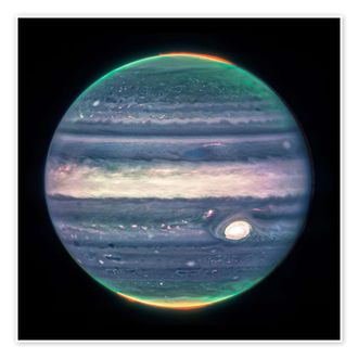 Posterlounge Jupiter, James Webb Teleskop, 2022 Poster von NASA 60 x 60 cm Blau Wandbilder Wanddeko