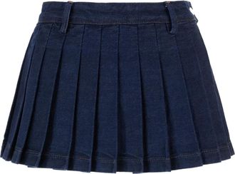 7 For All Mankind Femme, Jupes, Bleu, Taille: W28 Mini-jupe pliss&eacute;e