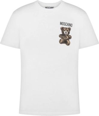 Moschino Homme, Tops, Blanc, Taille: S Teddy Bear T-Shirt