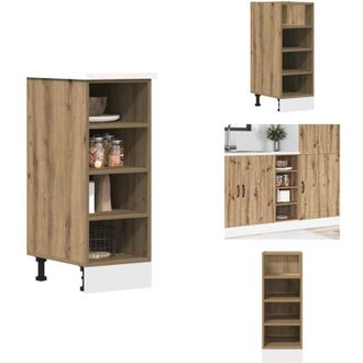 vidaXL Unterschrank Artisan-Eiche 30x44,5x81,5 cm Holzwerkstoff - Unterschrank - Unterschr&auml;nke - K&uuml;chenschrank - K&uuml;chenm&ouml;bel