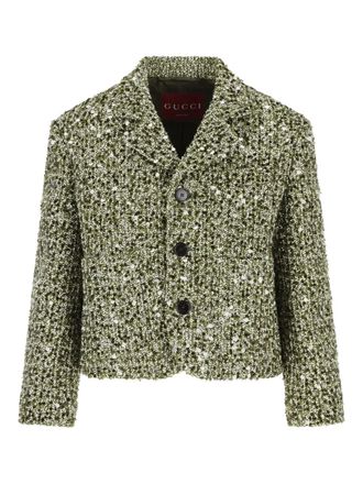 Gucci Jacke mit Pailletten - Gr&uuml;n
