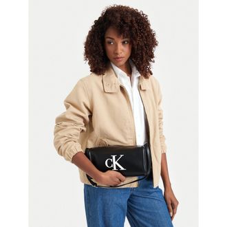 Calvin Klein Handtasche Calvin Klein Bold Ck Slouchy Shoulder Bag LV04F3894G Schwarz