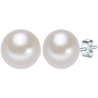 Valero Pearls Ohrringe - Sterling Silber Perlen-Ohrstecker S&uuml;&szlig;wasser-Zuchtp - Gr. unisize - in Wei&szlig; - f&uuml;r Damen