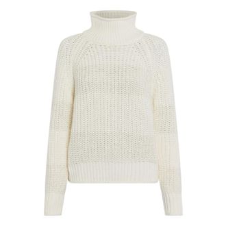 Marc Aurel Femme, Pulls, Blanc, Taille: 38 FR Pull Col Roul&eacute; &agrave; Grosses C&ocirc;tes