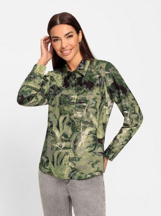 Heine Klassische Bluse Druckbluse Langarm