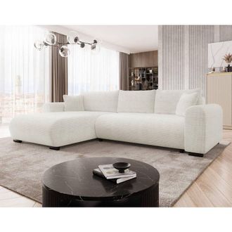 Best Mobilier Bestmobilier - Rosalie - canap&eacute; dangle r&eacute;versible 4 places convertible avec coffre en velours textur&eacute;