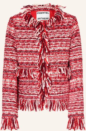 Essentiel Bouclé-Jacke Iskra rot