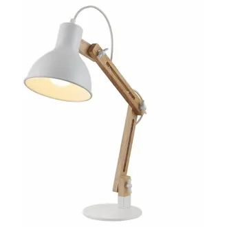Lindby Tischlampe Shivanja aus Holz für Arbeitszimmer & Büro von Lindby