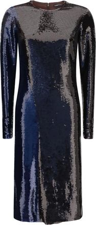 Tom Ford Robe deux tons &agrave; sequins - Femme - Robes - Bleu - Taille: 36 FR