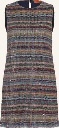 Missoni Strickkleid Mit Pailletten Und Glitzergarn grau