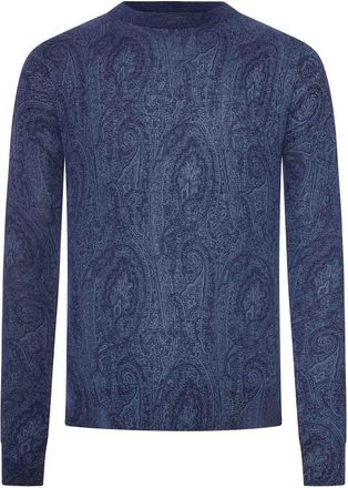 Etro Pull Col Rond - Bleu