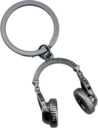 Generic Porte-clés portable pour mettre en valeur vos clés avec une touche dinspiration musicale pour les activités quotidiennes, Casque Noir, As Show